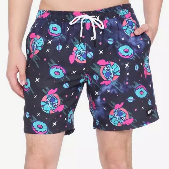 Neff | Shorts | Disney X Neff Lilo And Stitch Galaxy Stitch Donut Swim ...